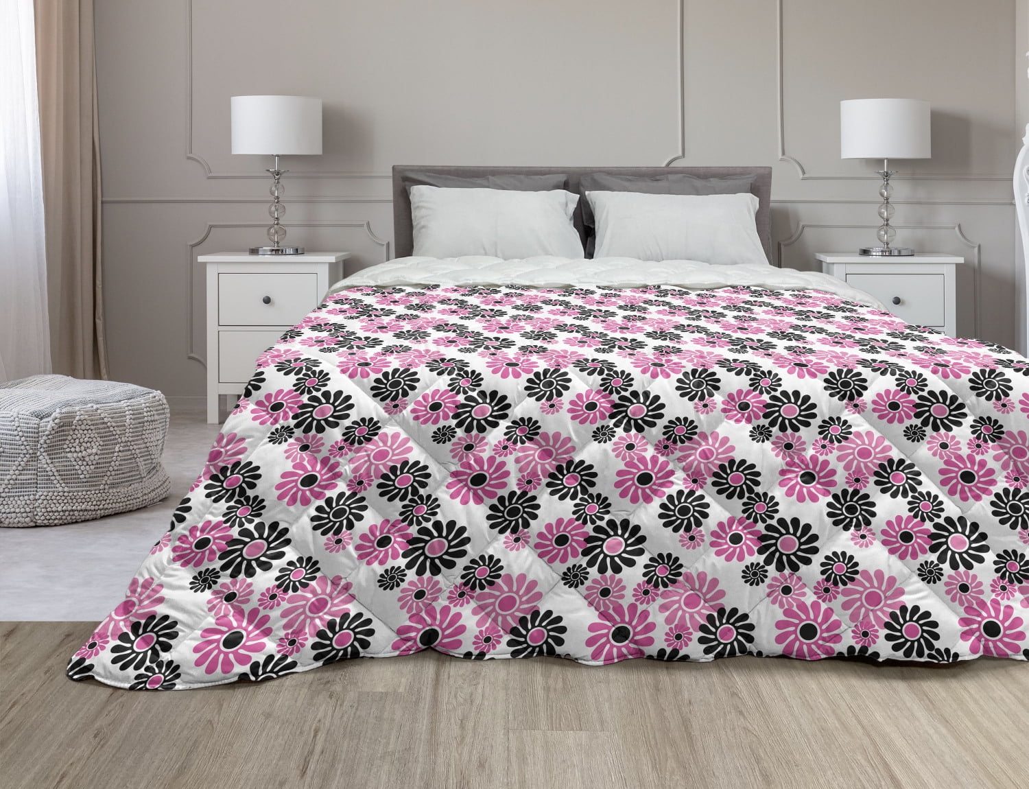 Geometric Down Alternative Comforter, Sixties Inspired Wavy Lines ...