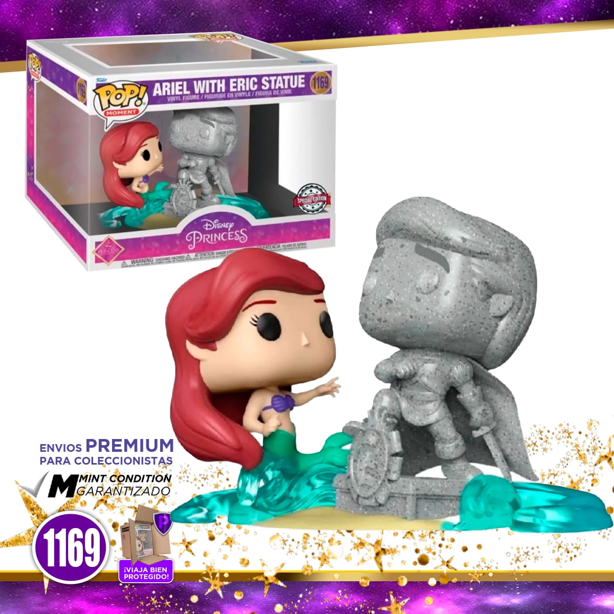 Funko Pop Ariel con Estatua de Eric #1169 Momento Pelicula Animada ...