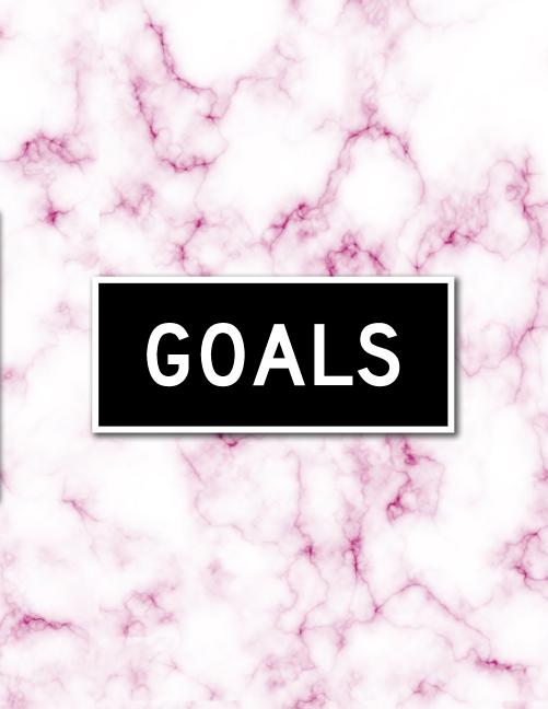 Goals: 365 Day Goal-Oriented Daily Planner - Pink Marble Texture ...