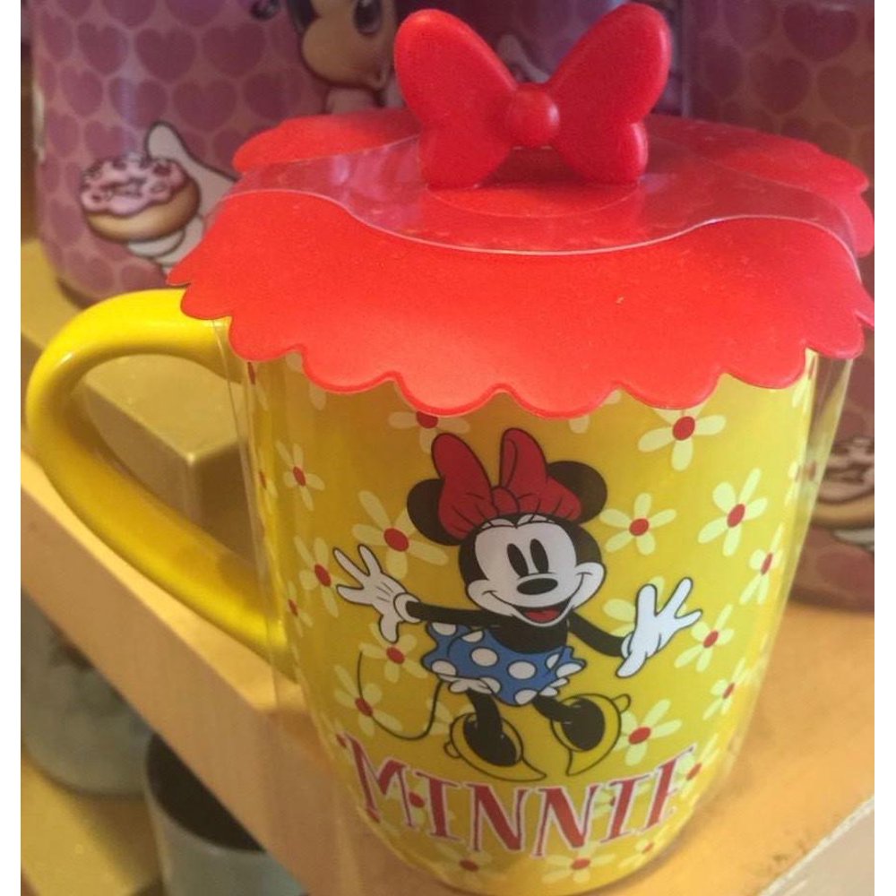 Disney Parks Minnie Mouse Bow Ceramic Coffee Mug with Silicon Lid New ...