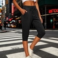 Avirosel Women's High Waisted Slim Fitting Capri Yoga Pants Lightweight ...
