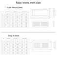 Razo Metal Vent Heating Cooling Grille Red Oak Wood Flush Mount Floor ...