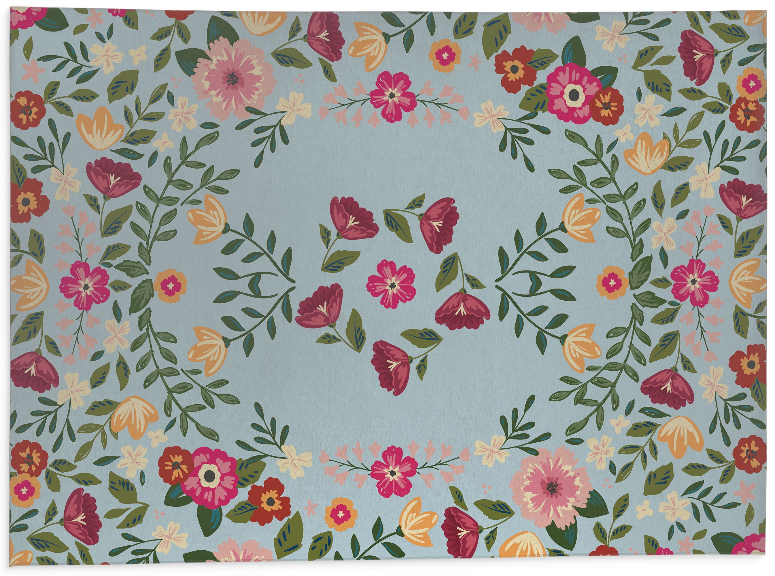 Boho Fields Sky Blue Office Mat by Kavka Designs - Walmart.com