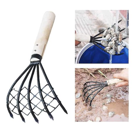 Clam Fork, Clam Rake, With Net, Claw Rake, Hand Rake For Digging ...