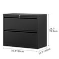 Dextrus Lockable 2-Drawer Lateral File Cabinet, Wide Metal Filing ...
