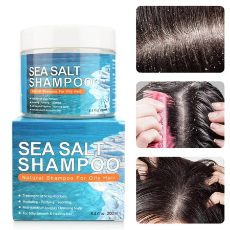 200ml Dandruff Shampoo Sea Salt Shampoo for Itching Scalp and Dandruff ...