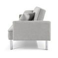 Tonopah 85" 3 in 1 Fabric Futon with Metal Legs, Split-Back Sofa ...