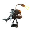 Angler Fish Lamp Floor-standing Retro Art Table Lamp with USB Interface ...