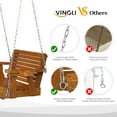 VINGLI 440 lbs Single Person Patio Porch Swing with Cup Holder ...