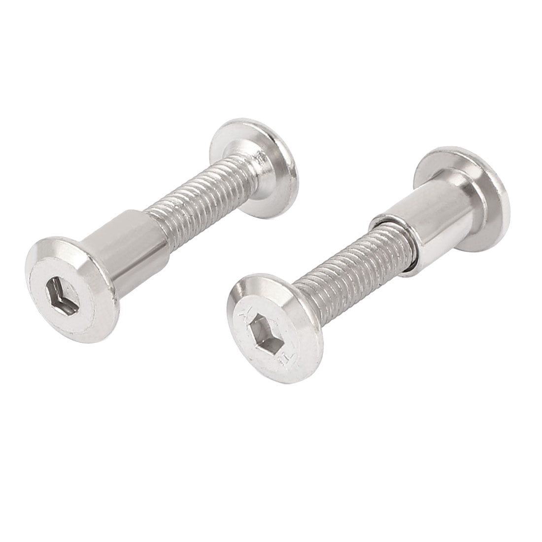 M6 X 30mm Hex Socket Head Barrel Nut Countersunk Screw Bolt Fasteners 10 Sets