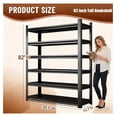 6-Tier Bookshelf, Heavy Duty Industrial Shelving Unit, 82" Tall Book ...