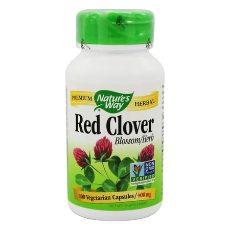 Nature's Way - Red Clover Blossom/Herb 400 mg. - 100 Vegetarian ...