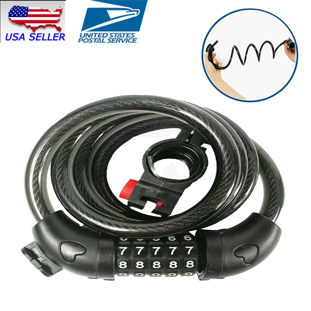 Cycling 612g Bike Lock Blusmart 1.8m/12mm Security Cycle Cable Locker ...