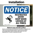(2 Pack) Restricted Entry Keep Door Locked Sign - Walmart.com