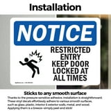 (2 Pack) Restricted Entry Keep Door Locked Sign - Walmart.com
