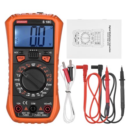 Mini Handheld Digital Multimeter 2000 Counts Manual True RMS Universal ...