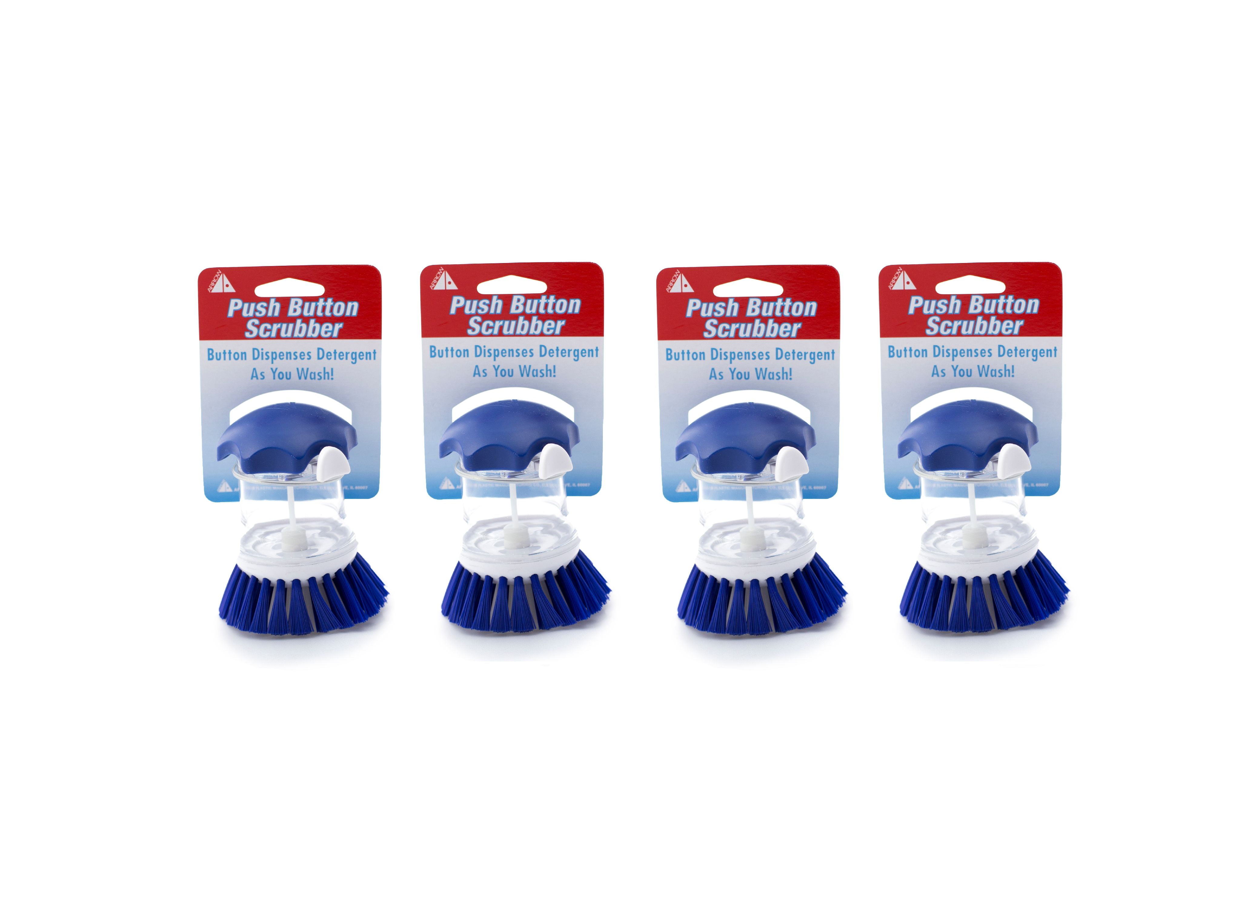 Lot of 4 Soap Dispensing Palm Brush dish scrubber cleaner - Walmart.com