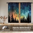 53 x 63 Inch Forest Starry Bedroom Curtains Light Filter Night Rustic ...