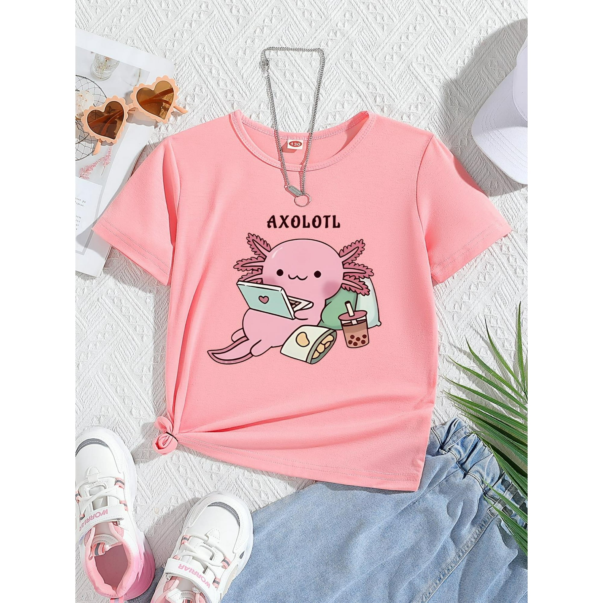 Click here for Generic Playful Axolotl Graphic Print  Girls Comfy... prices