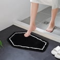 Coffin Bath Mat Halloween Rug, Gothic Home Decor Flannel Non-Slip Door ...