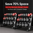 Neche 3-Tier Heavy-Duty Dumbbell Stand, Adjustable Storage Rack, 1100lb ...