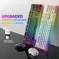 2.4G Wireless Gaming Keyboard&Mouse, Type C/USB Dual Receiver, RGB LED ...