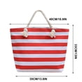 Beforeyayn Striped Beach Bag for Women - Large Canvas Tote with Rope ...