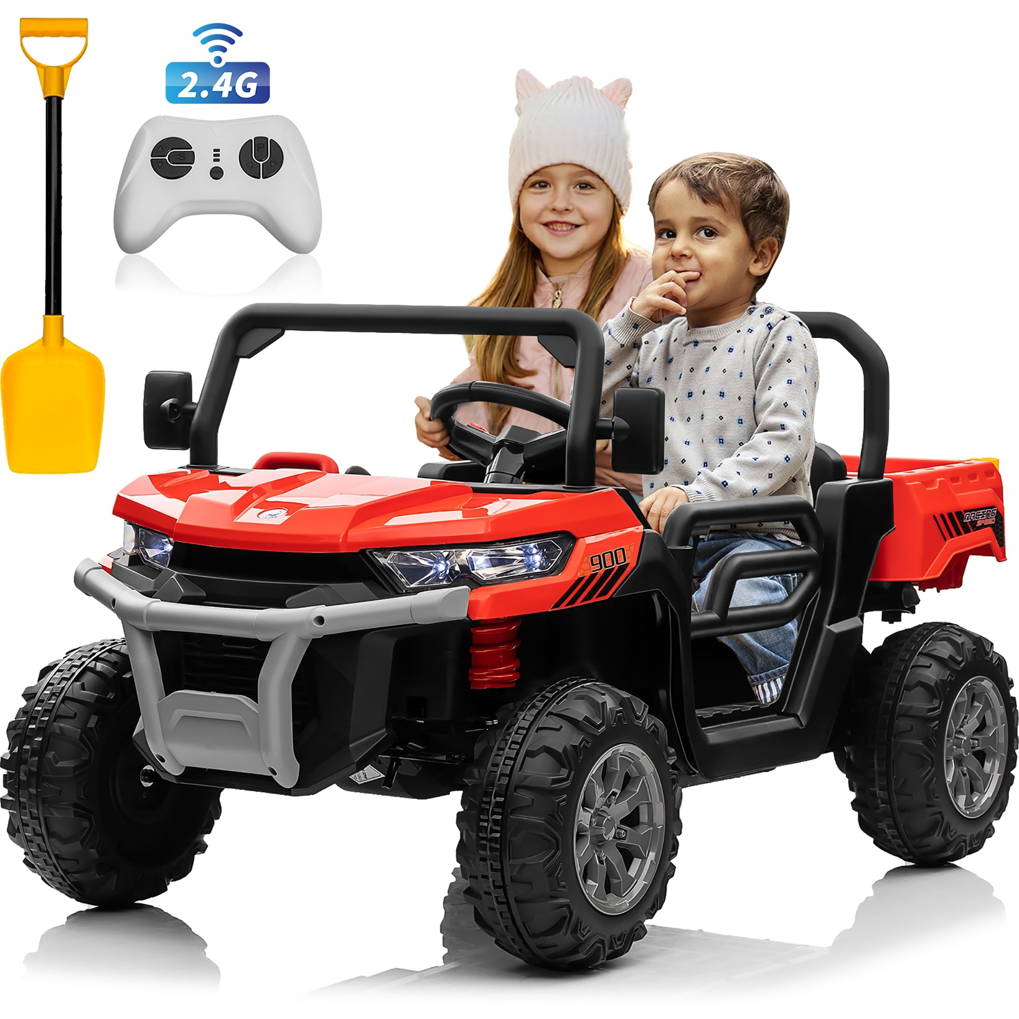 Joyracer 24V 2 Seater Kids Ride on Tractor Car, Electric Powered Ride ...