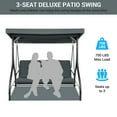 LAZY BUDDY 3-Seater Patio Swing Chair, Adjustable Canopy, Removable ...