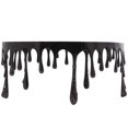 DecMode 36"x16" Black Aluminum Drip Coffee Table with Melting Legs ...