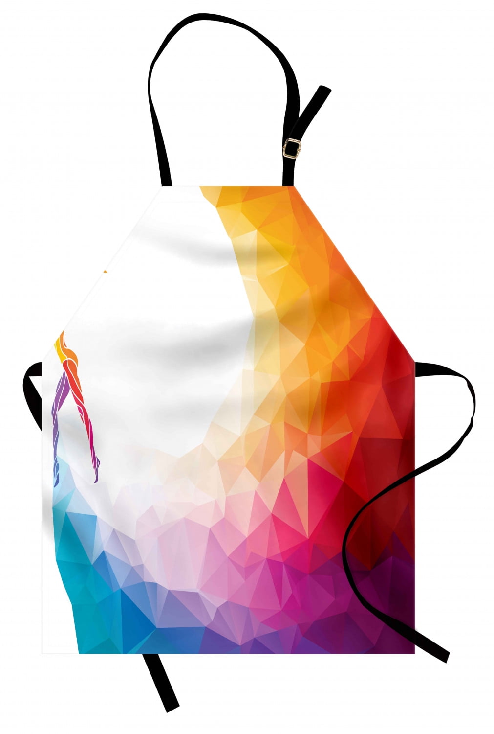 Sports Apron Gymnastics Girl Gymnast Portrait Colored Geometric Digital ...