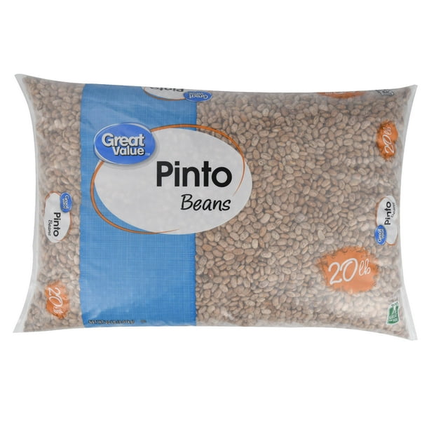 Great Value Pinto Beans, 20 lb - Walmart.com