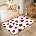 2x3 Red Ladybug Small Area Rug for Entryway, Washable Non Slip Low Pile ...