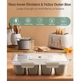 Bento Boxes Plastic Outer Steel Inner 8 Removable Compartments Portable ...