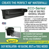 EasyPro Pond Products CF48E Eco-Series 48 Waterfall Spillway is Ideal ...