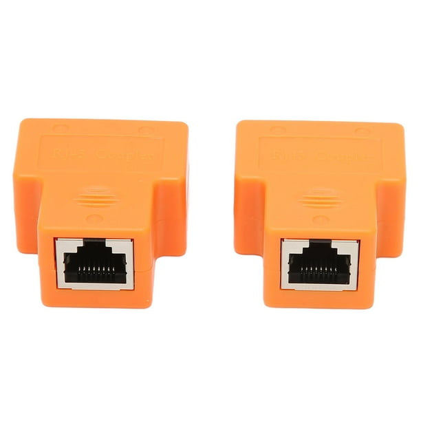 RJ45 Connector, PVC Interference Resistance 1 To 2 Ethernet Splitter ...