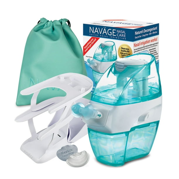Navage Nasal Care DELUXE Bundle: Navage Nose Cleaner, Teal Travel Bag ...