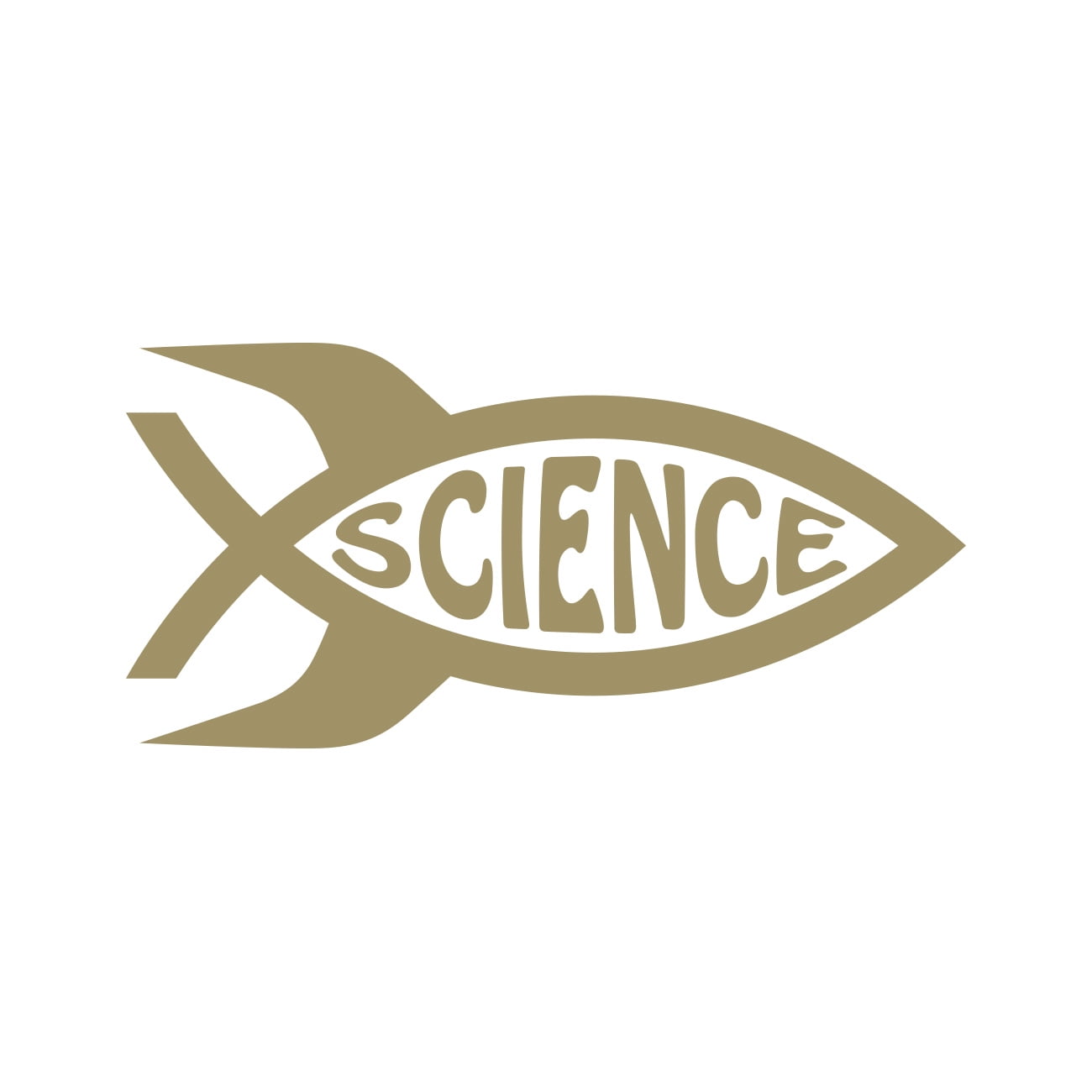 Science Fish Symbol Sticker Decal Die Cut - Self Adhesive Vinyl ...