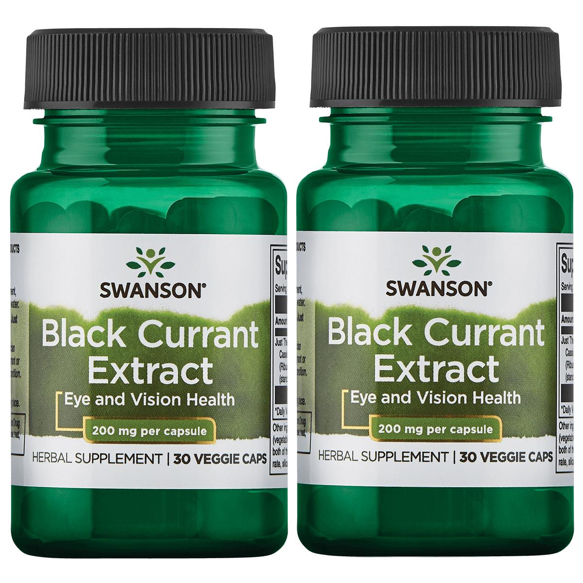 Swanson Black Currant Extract 200 mg 30 Veg Caps 2 Pack - Walmart.com