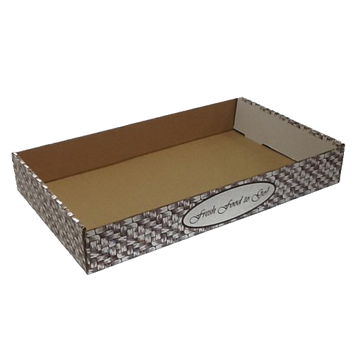 Freeport Paper Corrugated B-Flute Carry Box White/Basketweave, 21.5 ...