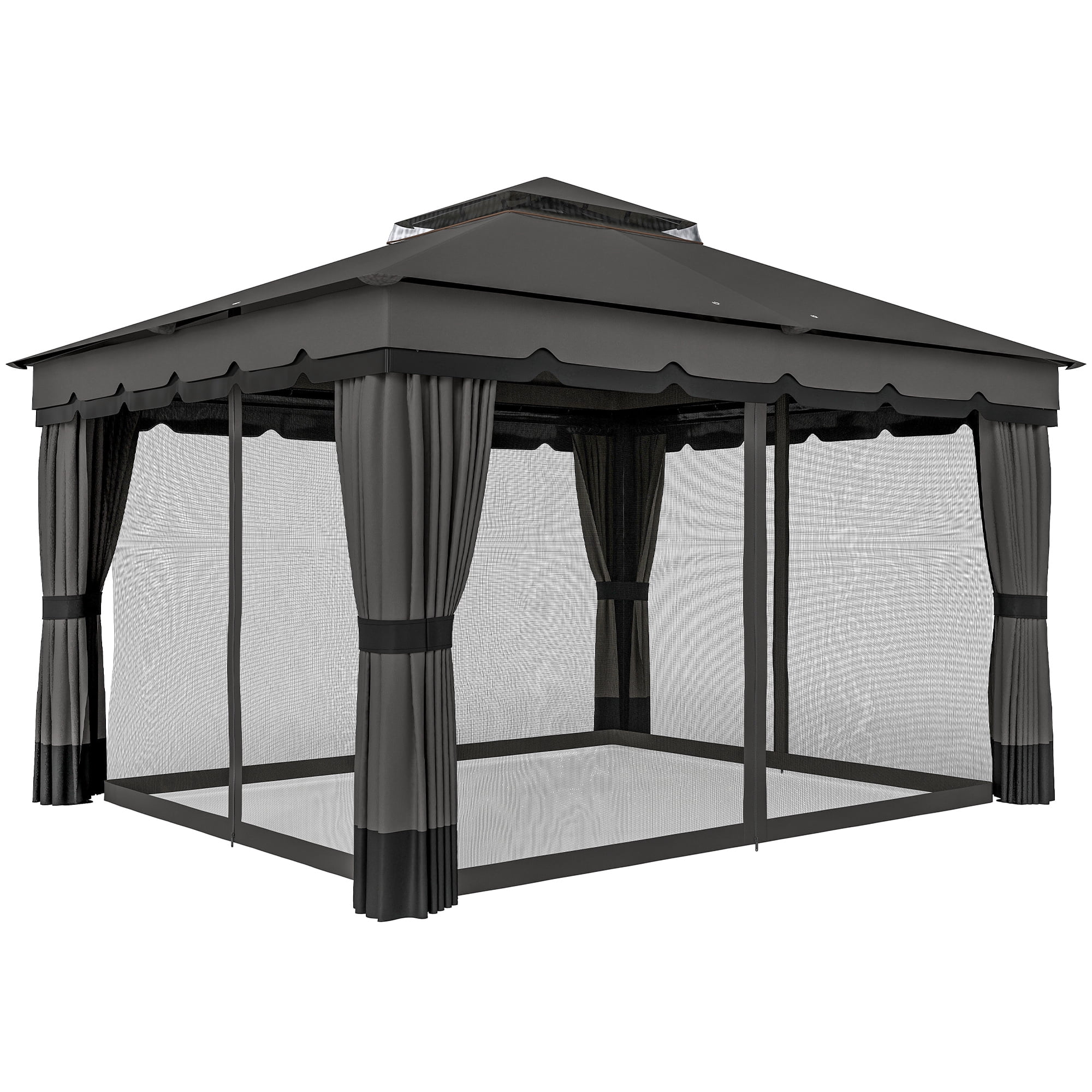 Click here for Outsunny 10 X 12 Double Roof Outdoor Gazebo With N... prices