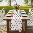 Cherry Burlap Cotton Table Runner 16x72 Inches Long, Modern Simple Red ...