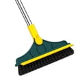 Bathroom Floor Brush with Long Handle, 2-in-1 V-Shaped Scrub Brush and ...