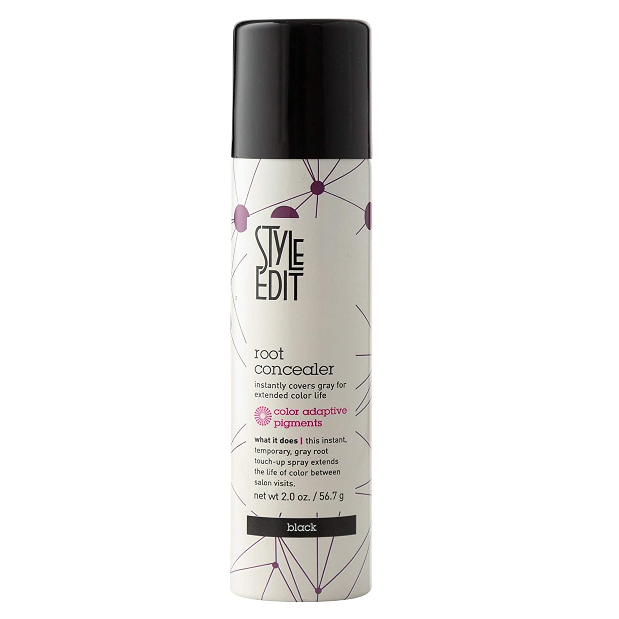 Style Edit Root Concealer Non-Permanent Touch Up Spray for Black Hair 2 ...