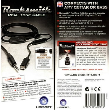 Ubisoft Rocksmith Real Tone USB Audio Cable for Guitar, PS3, PS4, Xbox ...