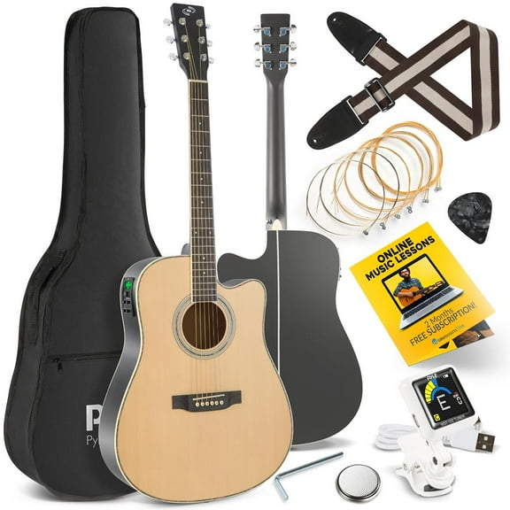 HarmonyStrings Acoustic Guitar Bundle for Beginners Adults,41 Inch Full ...