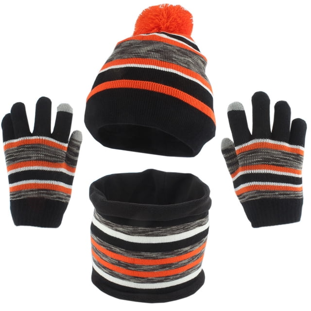 RXIRUCGD Kids Winter Plush Hat Warm Knit Thick Ski Head Hat Scarf ...