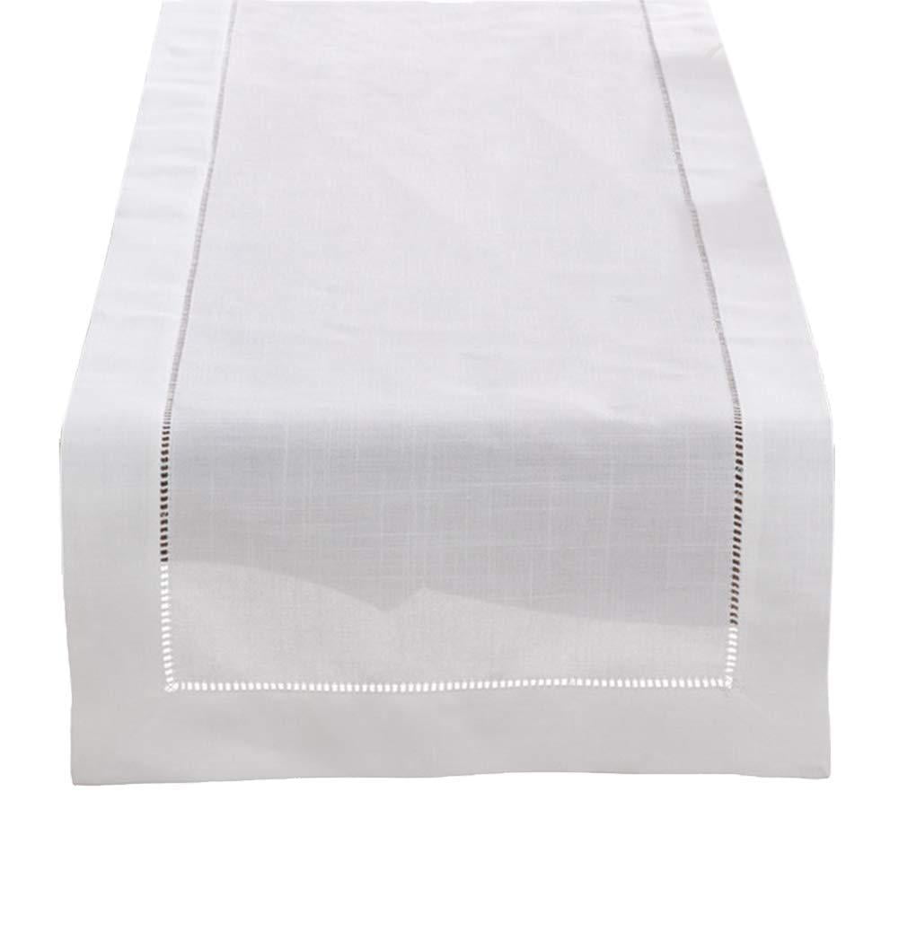 Fennco Styles Classic Solid Color Hemstitch Border Table Linens for ...