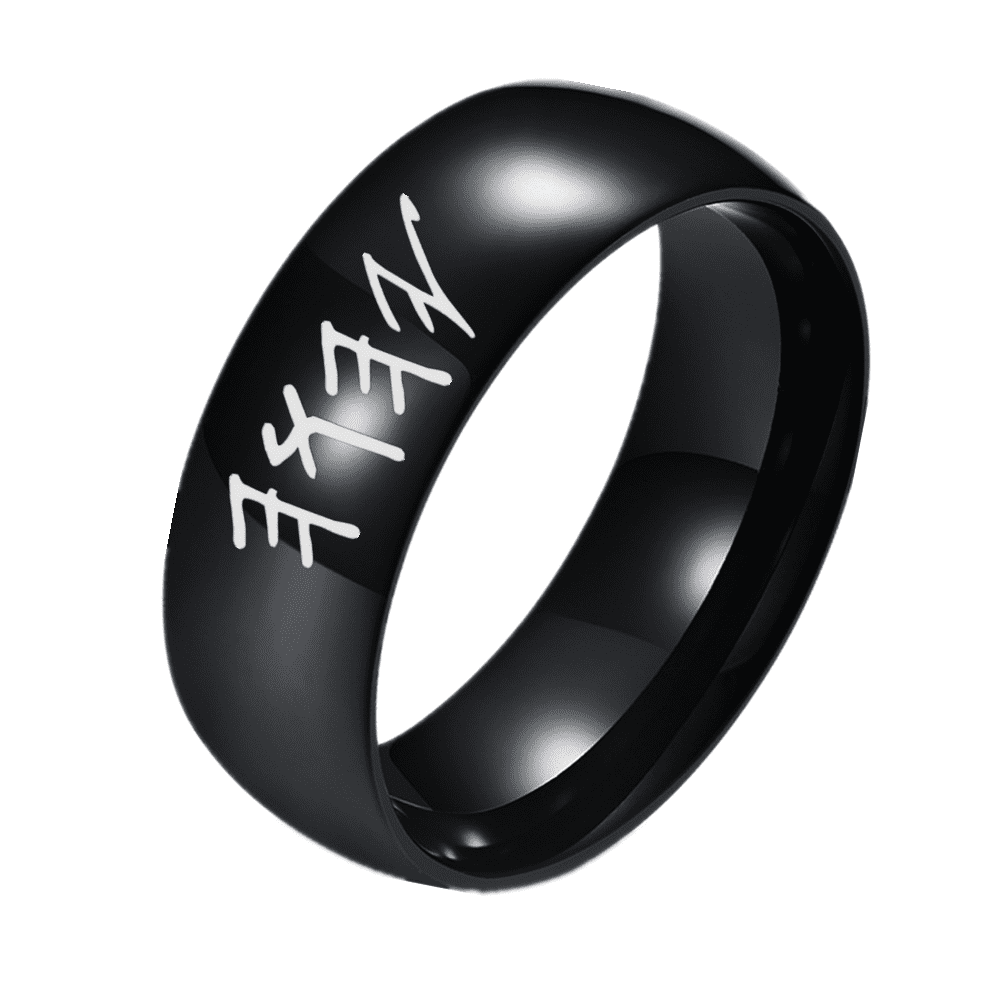 Black Yhwh Paleo Hebrew Polished Ring Jewish Yahweh Jehovah ...