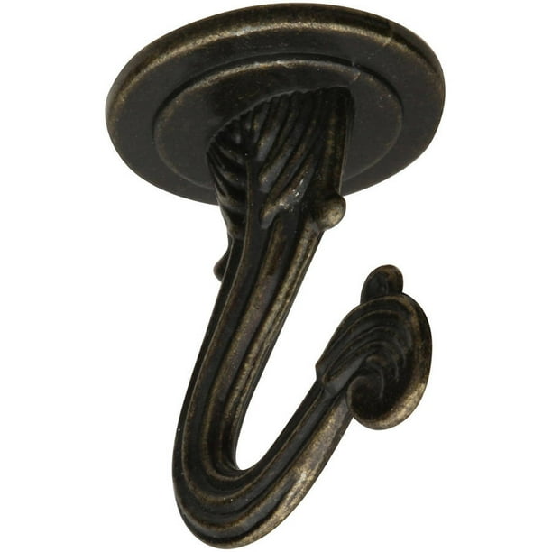 Stanley Hardware 561240 Antique Brass Swag Hooks Kit, 2 Count - Walmart.com